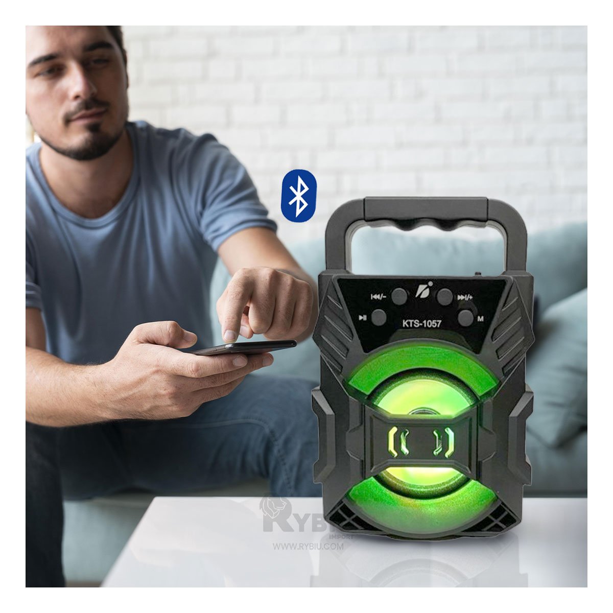 Parlante Moderno KTS 1057 Color Negro Y+Papel de Regalo – RYBIU IMPORT