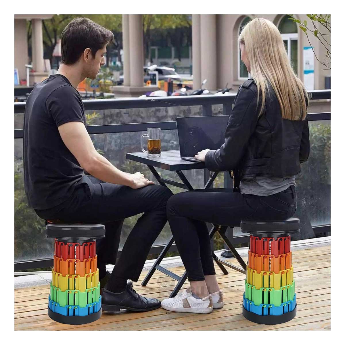 Silla Desplegable en Color Negro Y+Regalo Stickers – RYBIU IMPORT