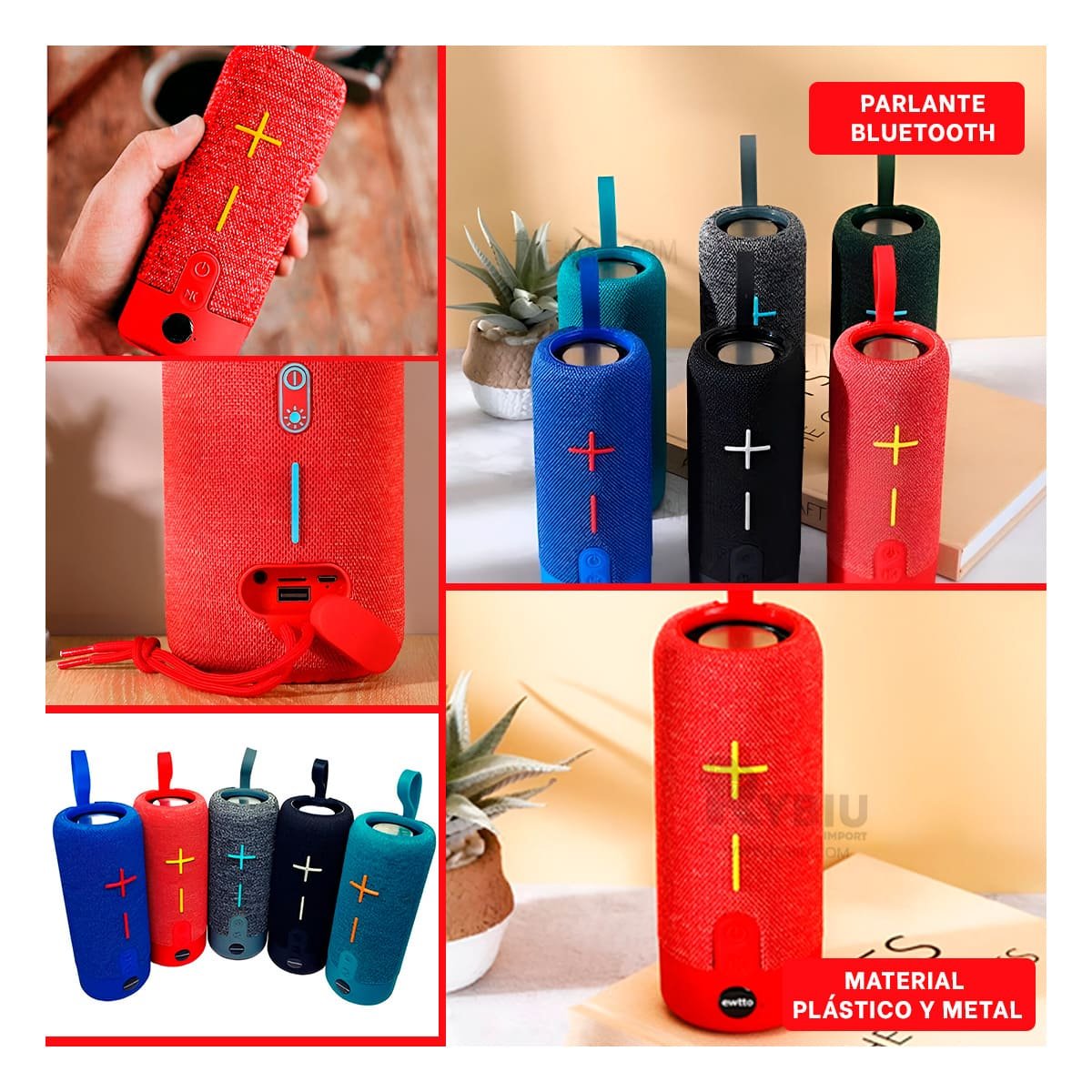 Parlante Innovador y Tecnologico Rojo Y+Papel de Regalo – RYBIU IMPORT